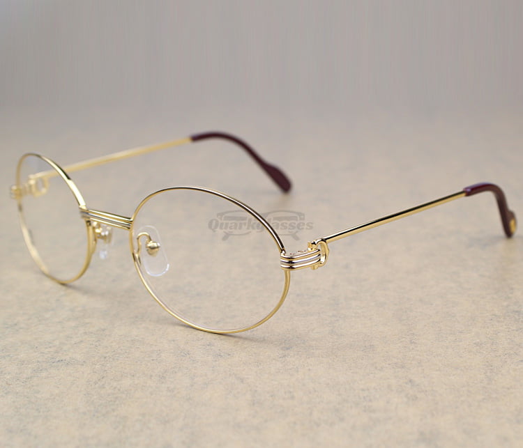 Cartier Eyeglasses Sunglasses Metal Retro Full Frame CT1186 - Quarkglasses