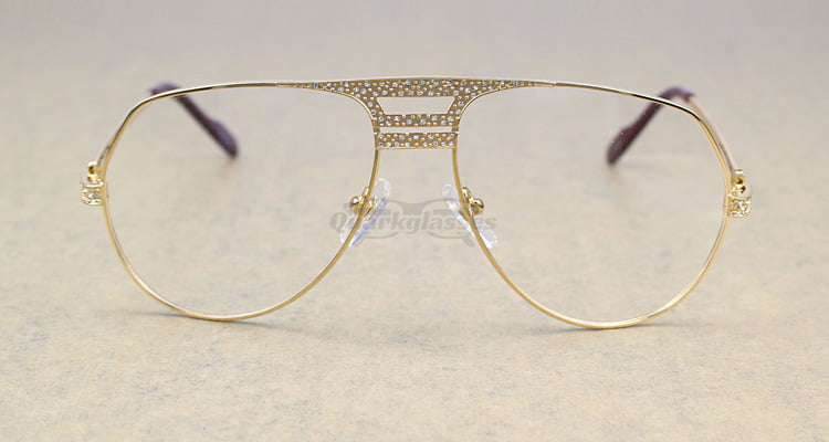 Cartier Retro Double Bridge Diamond Full Frame Eyeglasses CT1129 ...