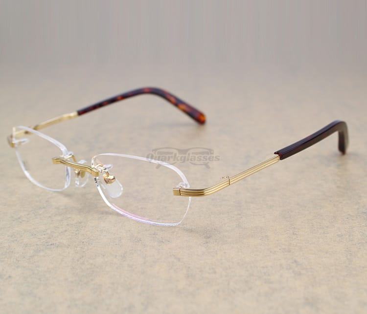 Cartier Classic Metal Acetate Rimless Eyeglasses CT4886312S - Quarkglasses