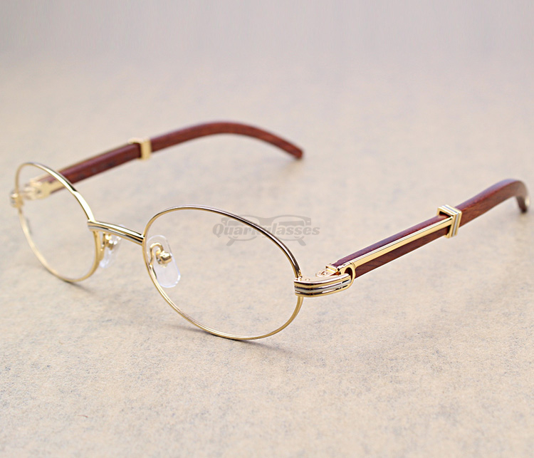 Cartier Wooden Full Frame C Decor Eyelasses CT7822546 - Quarkglasses